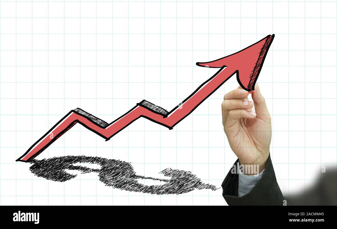 graph and dollar sign as shadow Stock Photo - Alamy