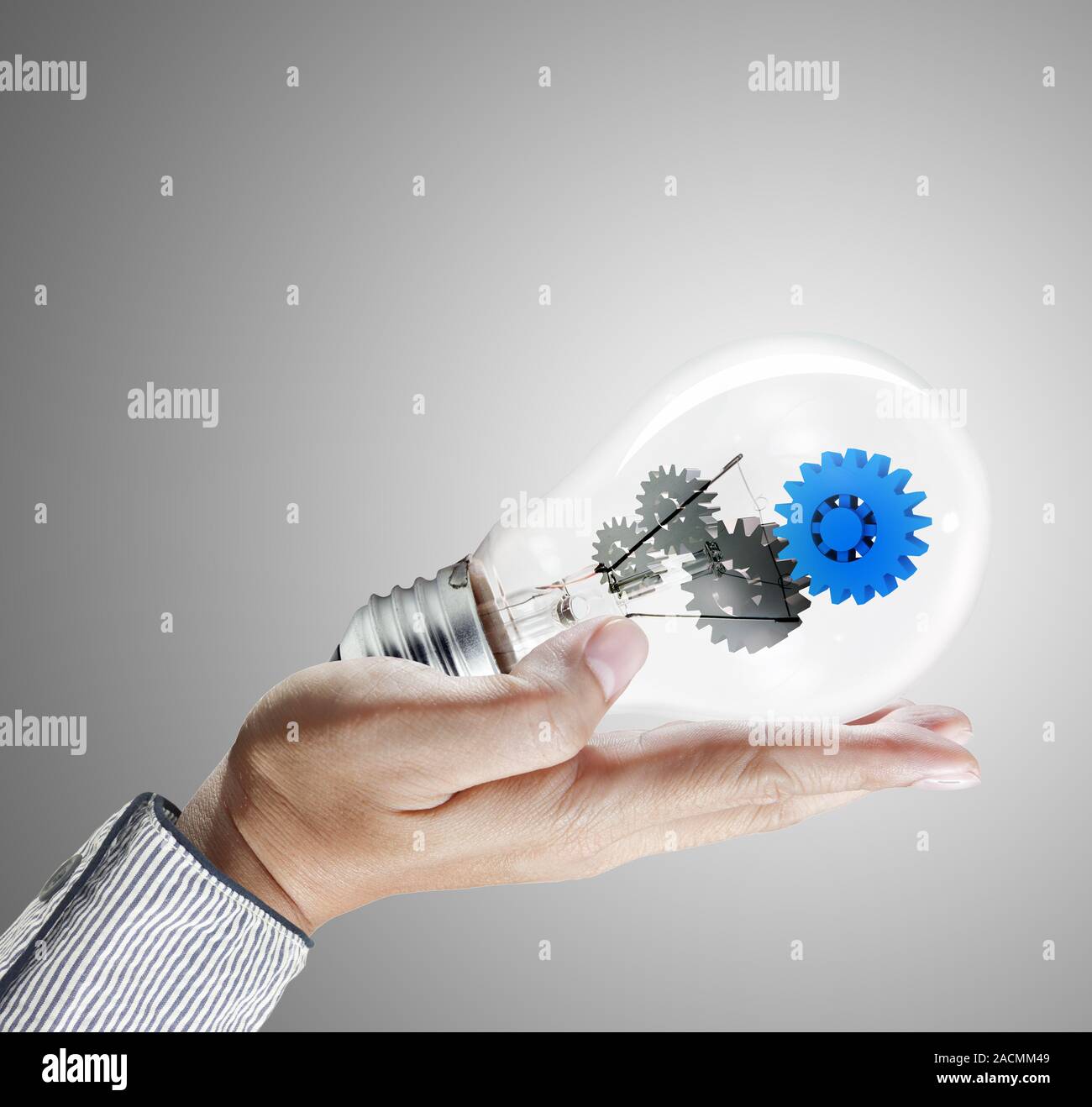 Gear light bulb hi-res stock photography and images - Alamy