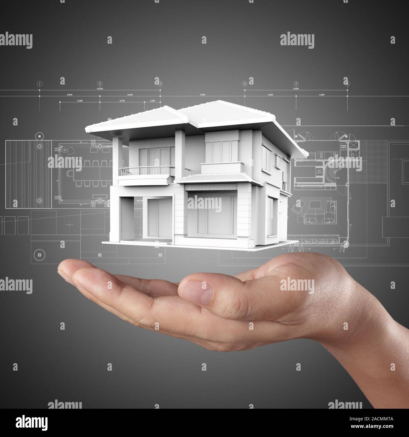 The house in hands Stock Photo - Alamy