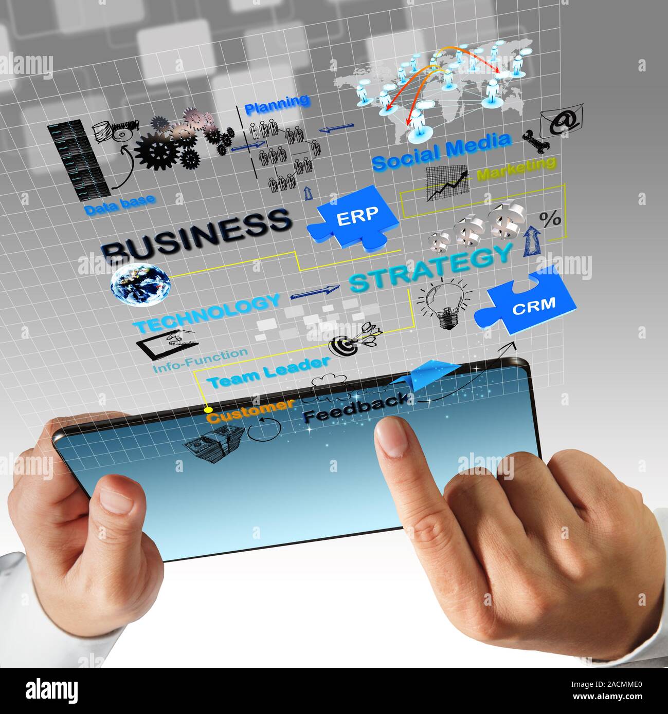 virtual Business process diagram Stock Photo - Alamy