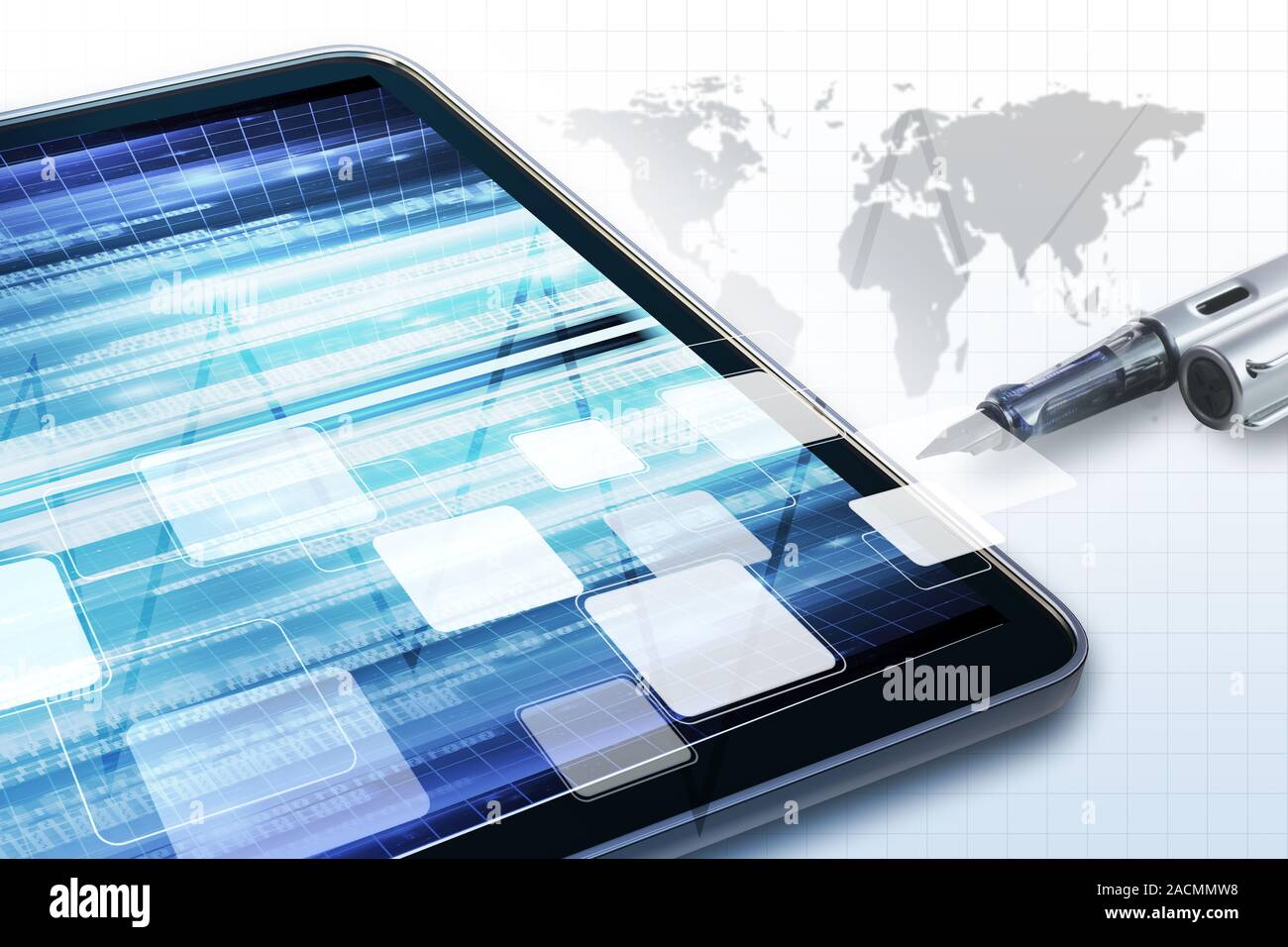 Businessman hand touch virtual graph,chart, diagram Stock Photo - Alamy