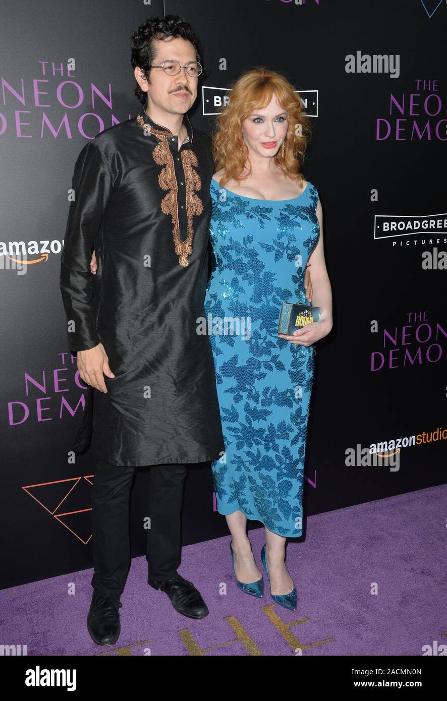LOS ANGELES, CA. June 14, 2016: Actress Christina Hendricks & husband ...