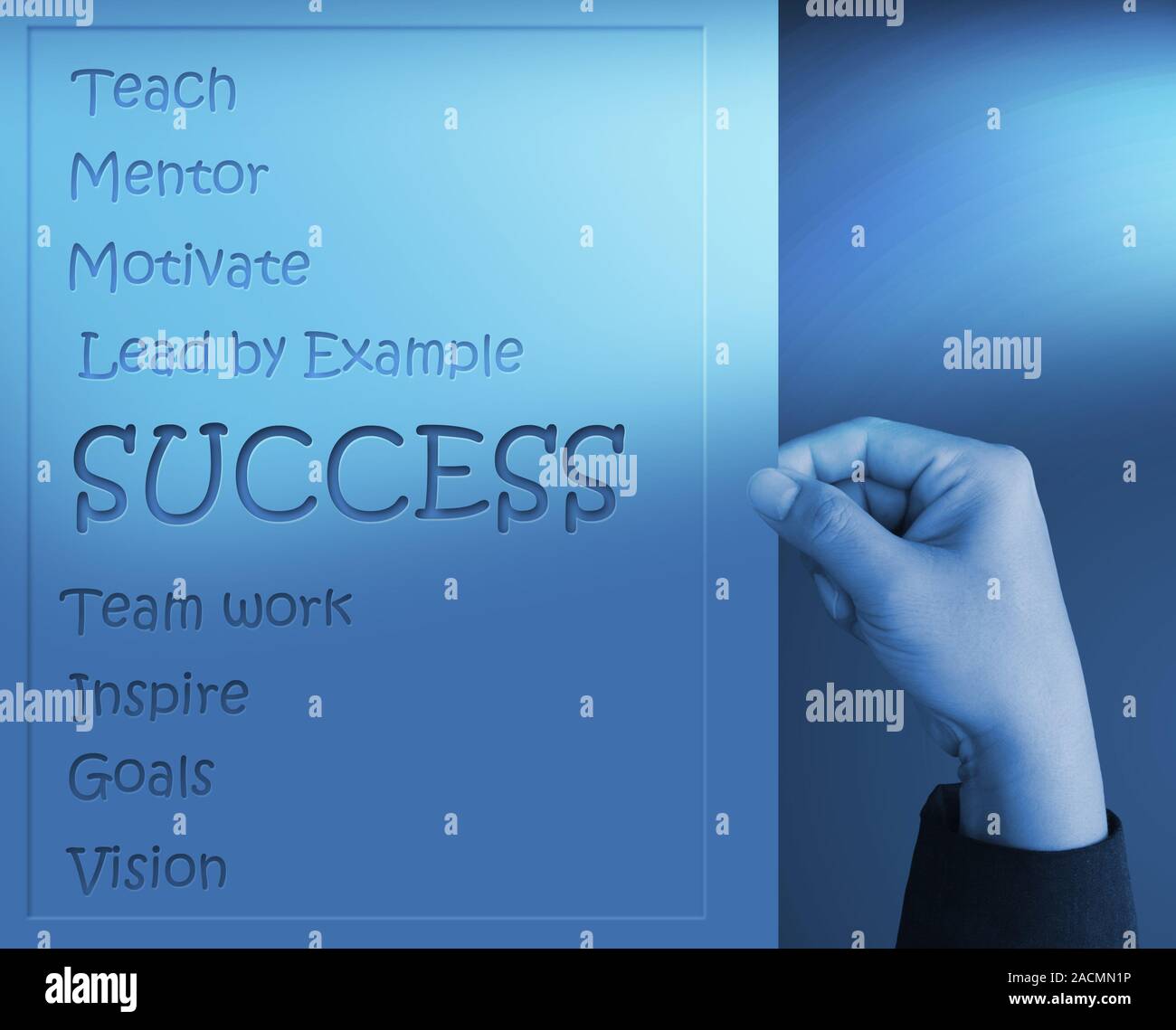 hand pull success diagram Stock Photo - Alamy