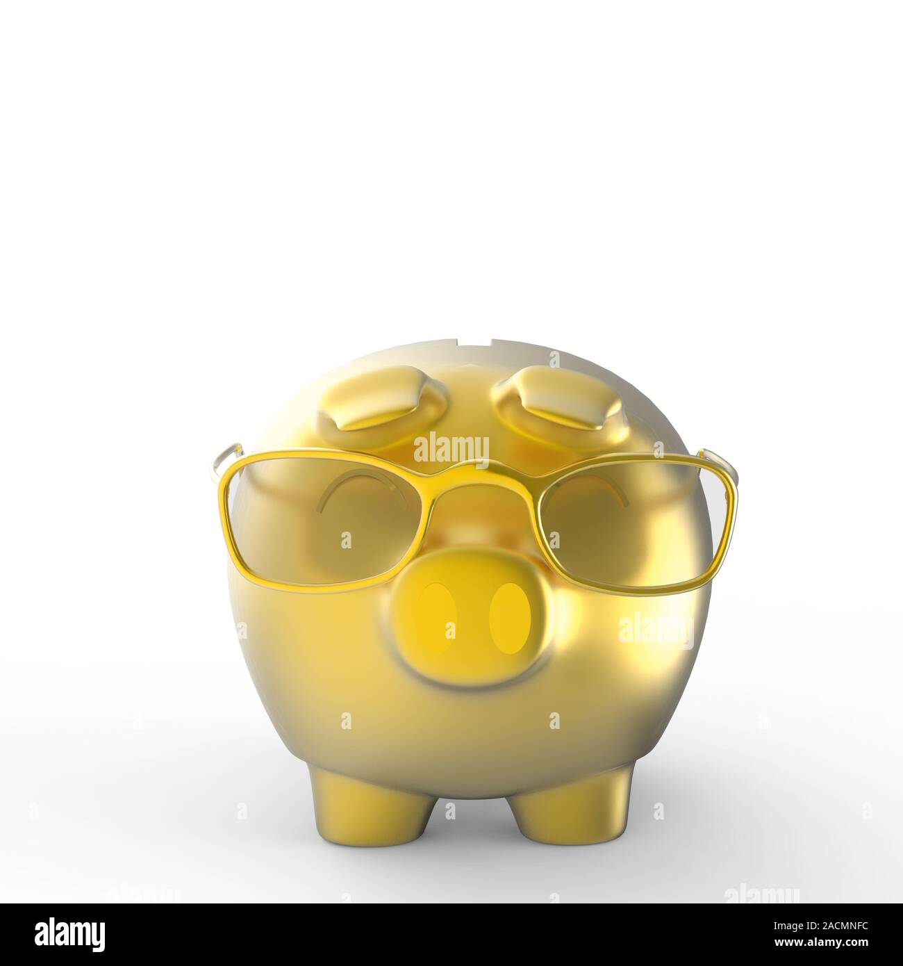 gold nerd piggy bank Stock Photo - Alamy