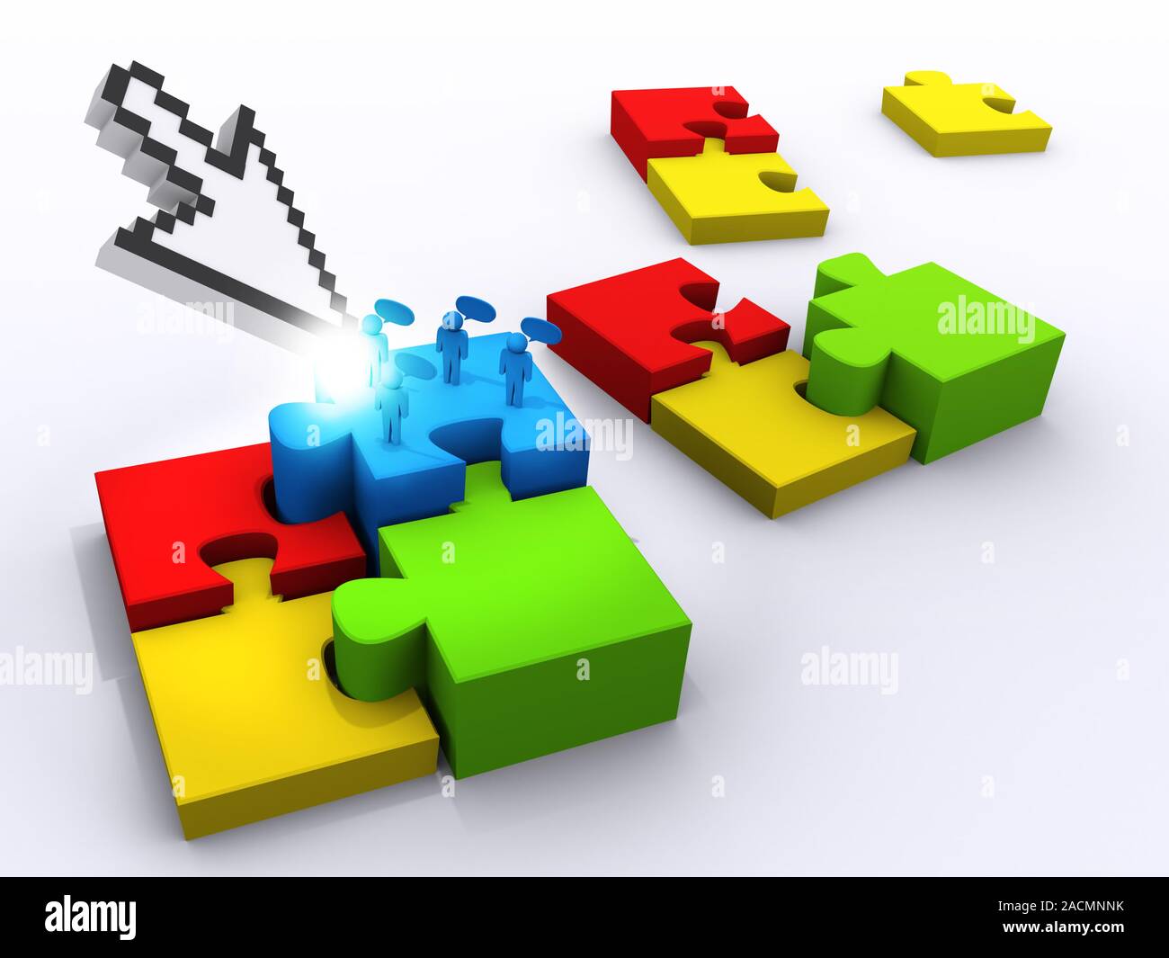 completing the puzzle Stock Photo - Alamy