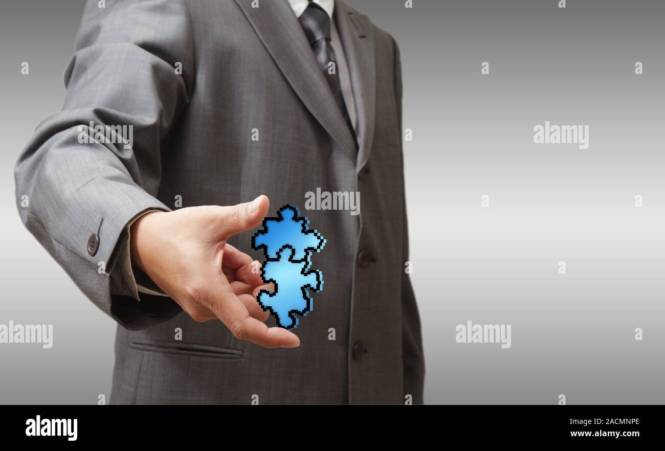 pixel puzzles icon Stock Photo - Alamy