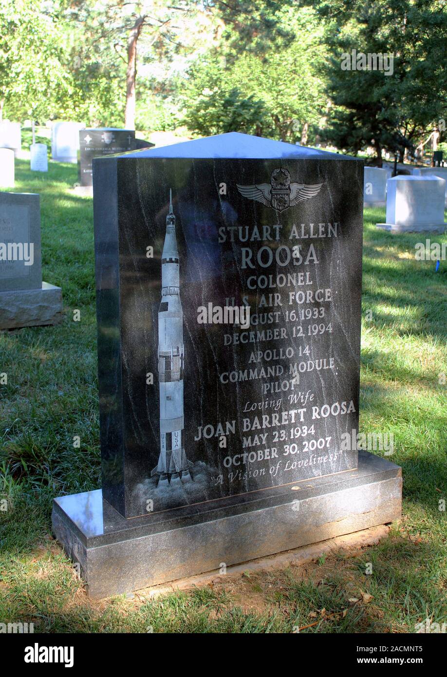 Grave of Stuart Allen Roosa (1933-1994), NASA astronaut and United ...