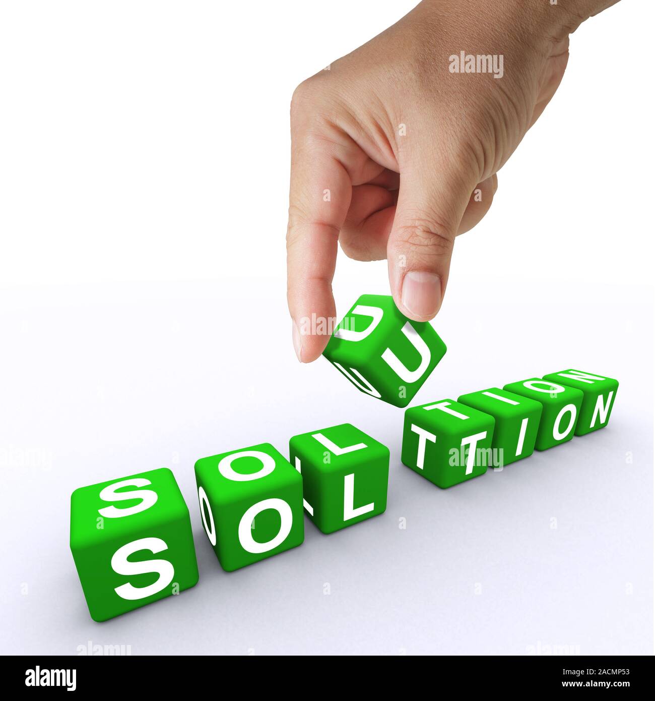 3d word Solution Stock Photo - Alamy