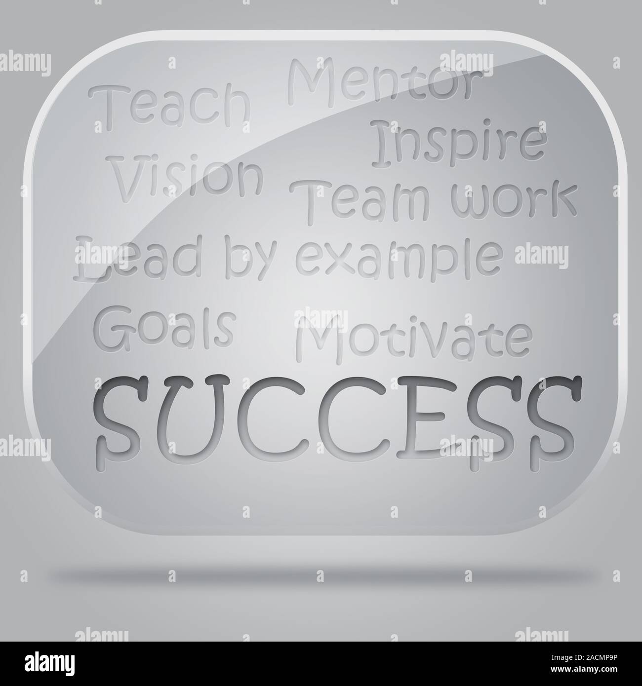 success flow chart in glass bubbles Stock Photo - Alamy