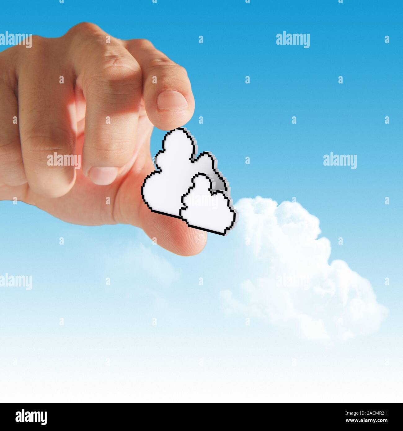 hand with cloud computing concep Stock Photo - Alamy