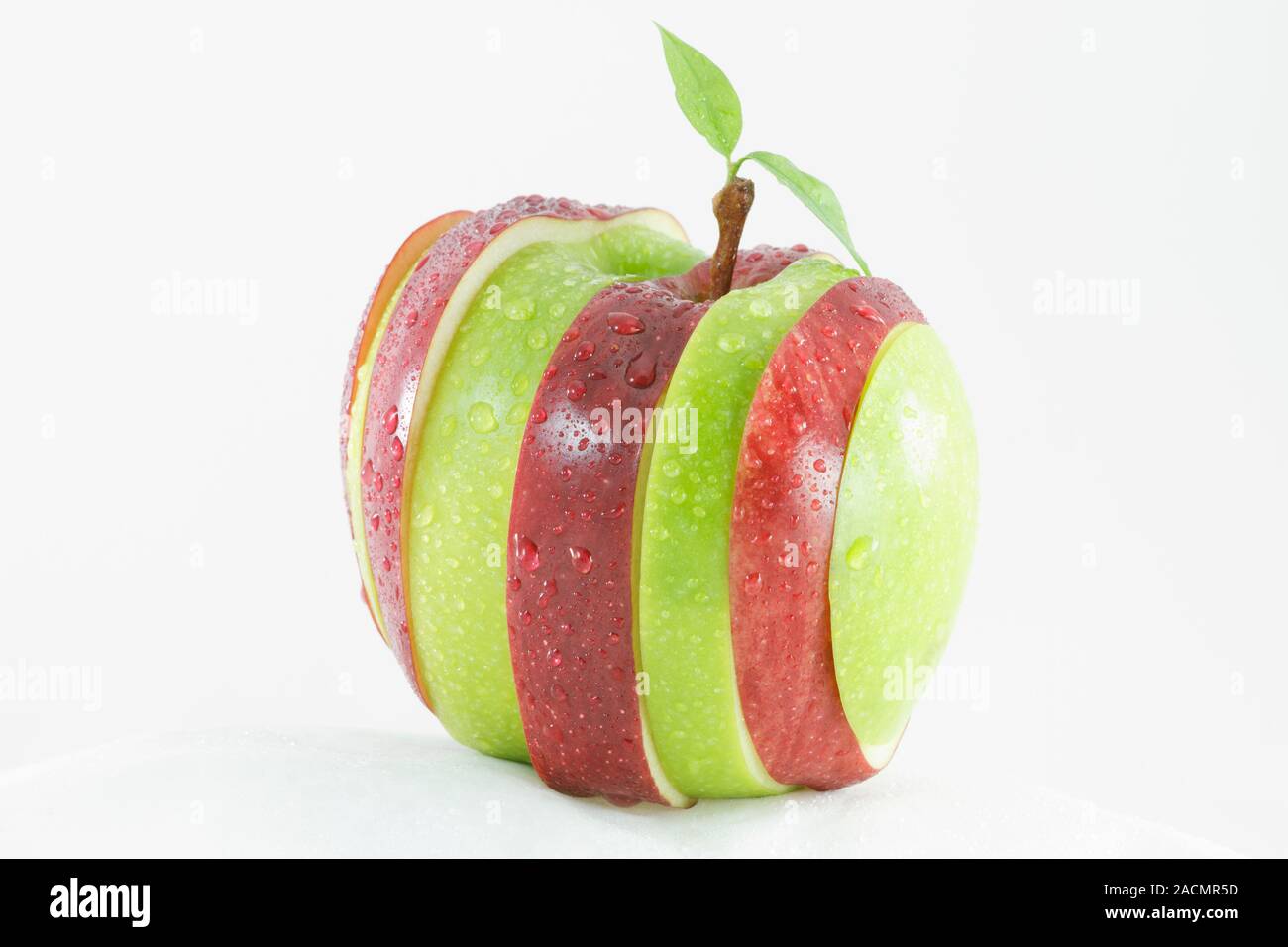 Different colors sliced apple Stock Photo - Alamy