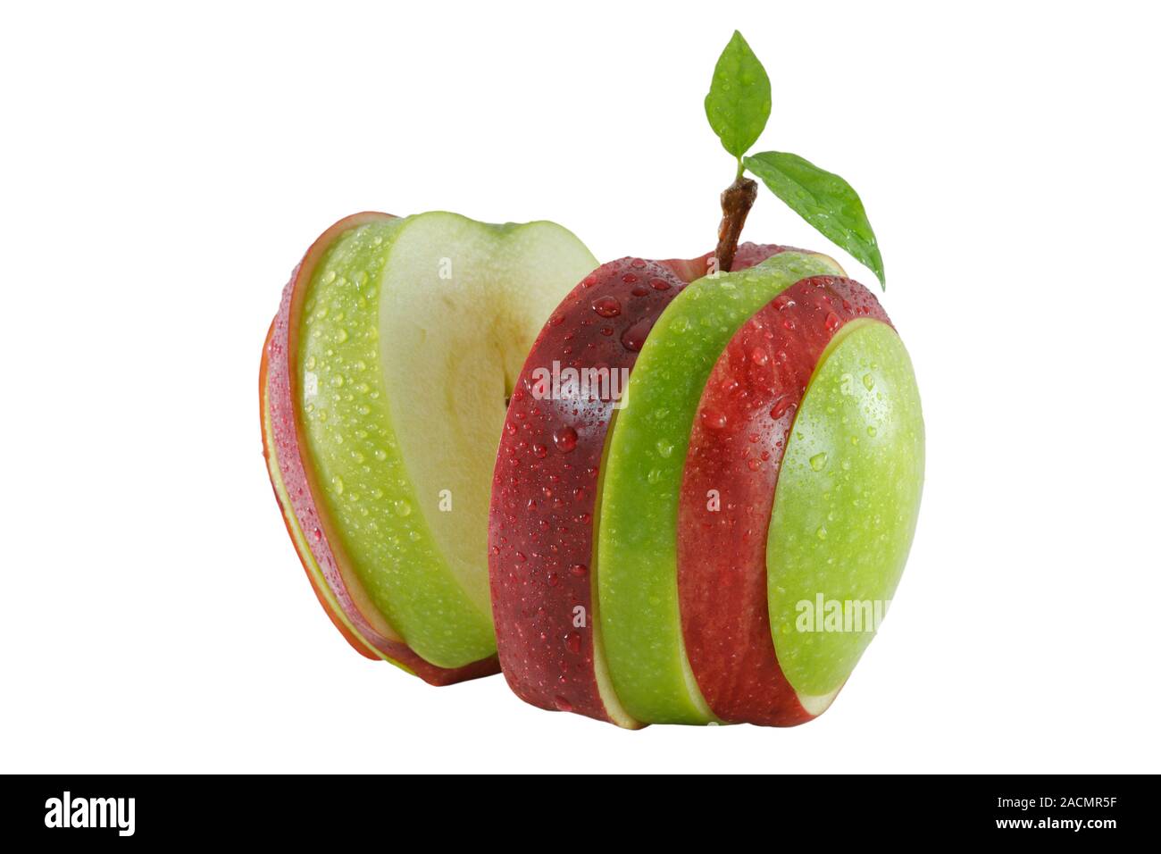 Different colors sliced apple Stock Photo - Alamy