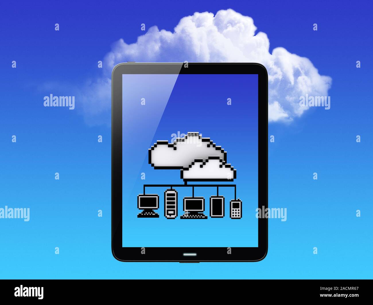 Cloud Concept. Tablet PC Stock Photo - Alamy