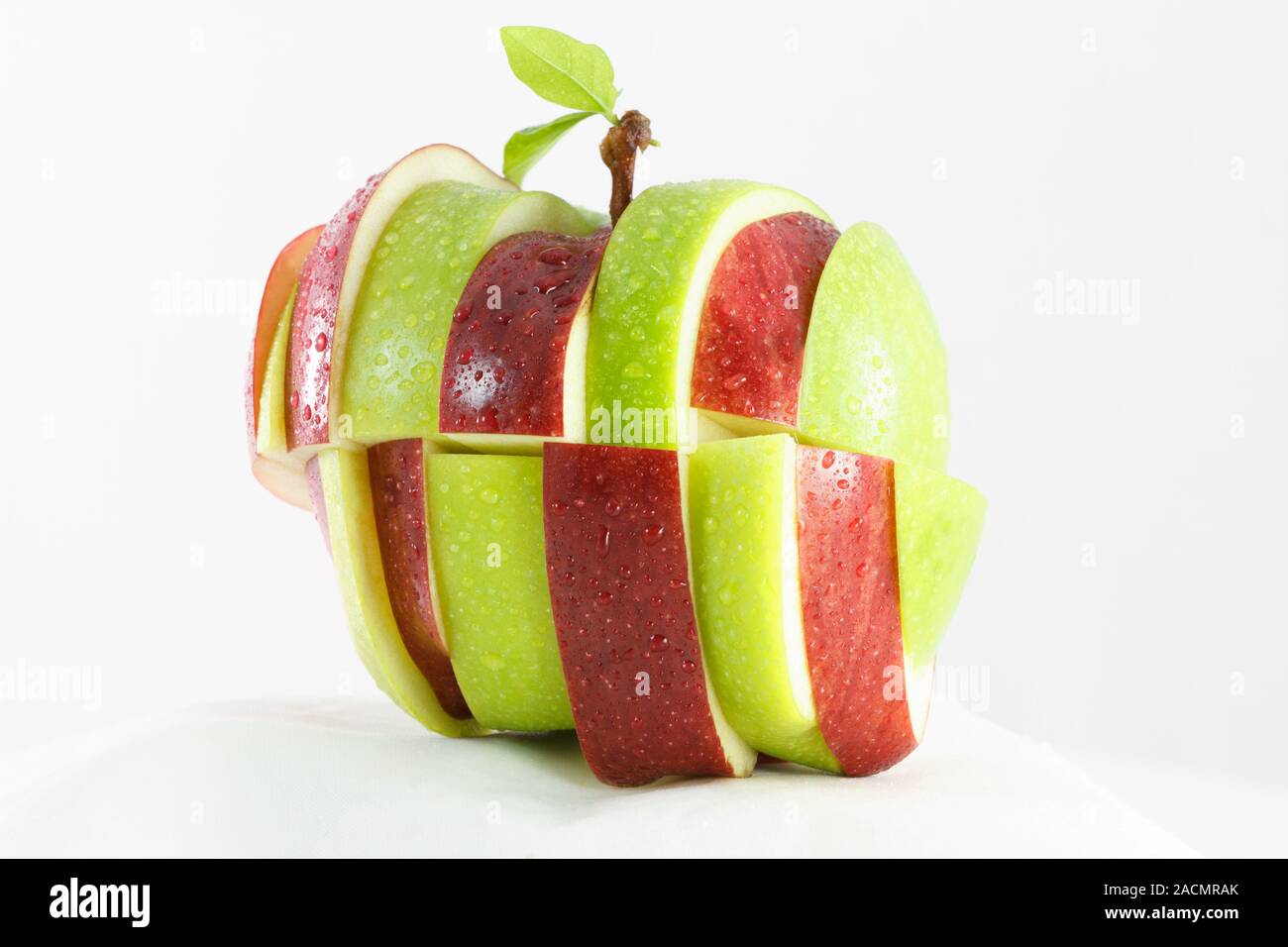 Different colors sliced apple Stock Photo - Alamy