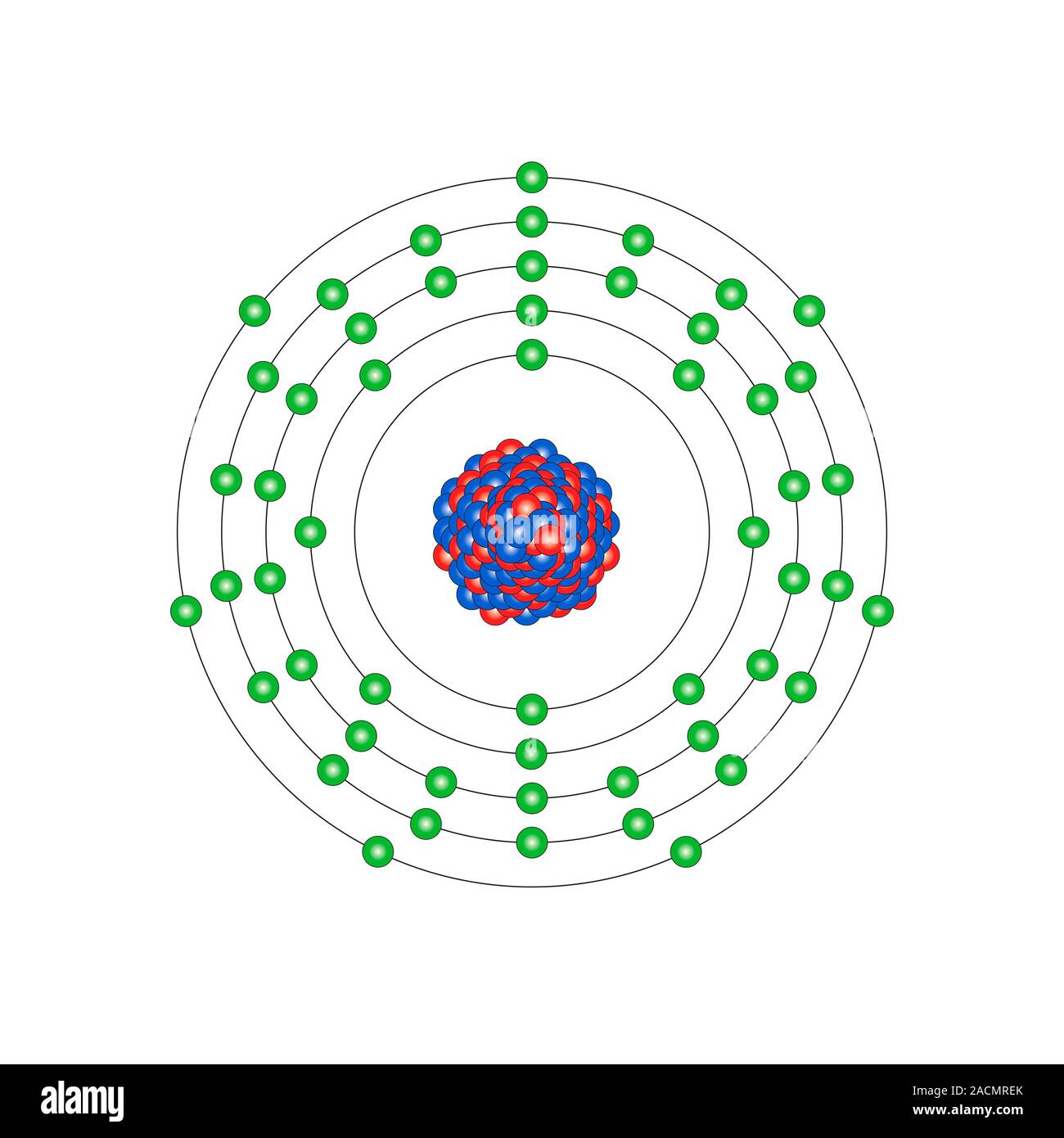 Iodine (I). Diagram of the nuclear composition and electron configuration of an atom of iodine ...