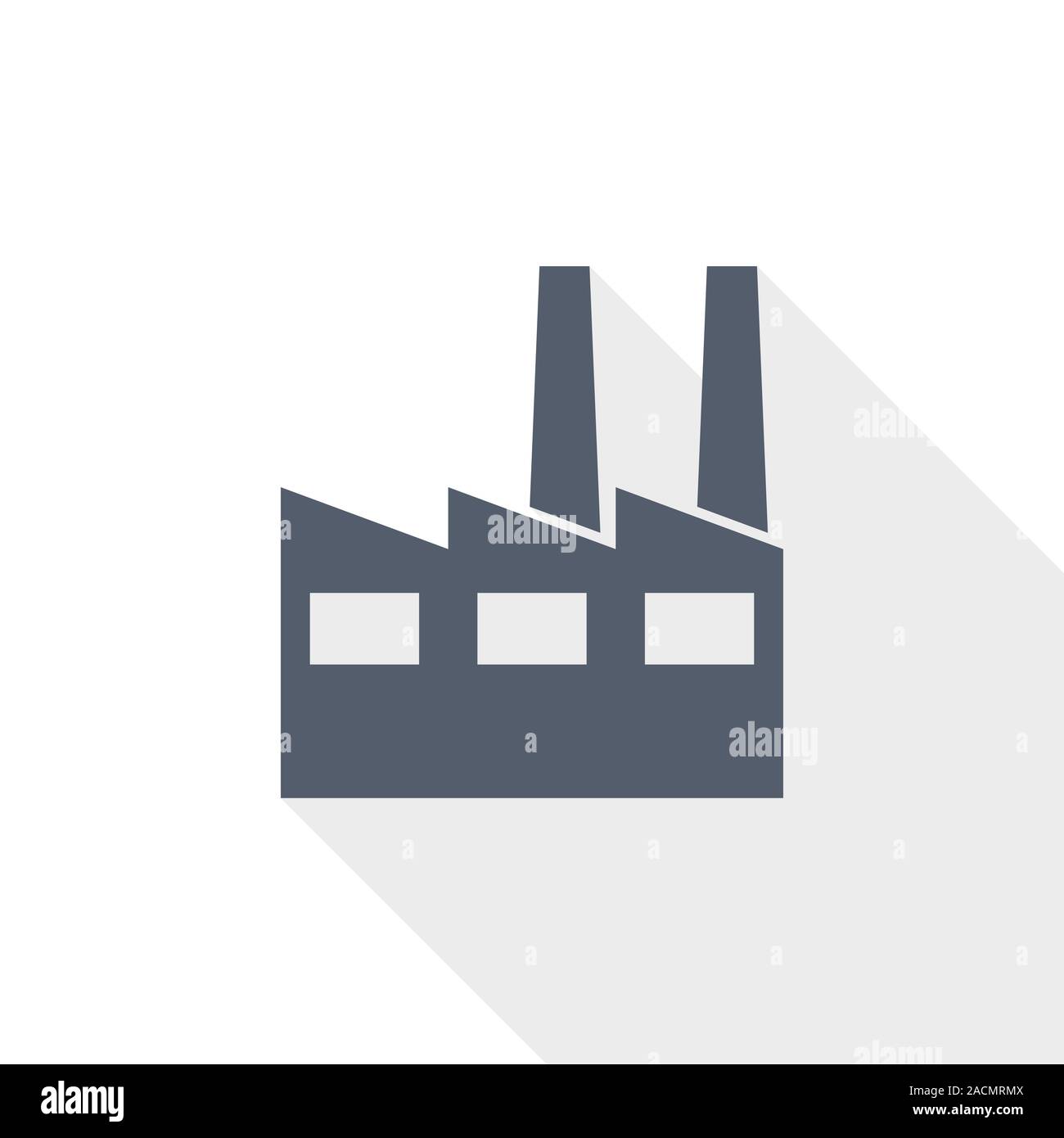 factory vector icon, industrial building concept flat design ...