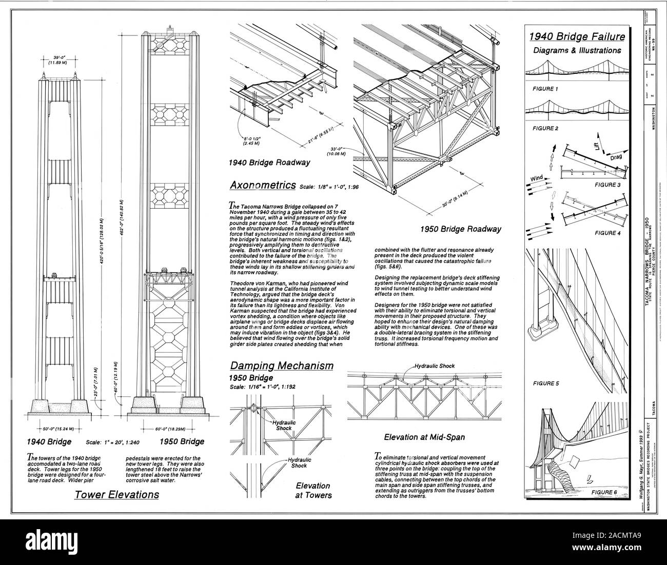 Tacoma Narrows bridges compared. Diagrams and text prepared by the ...