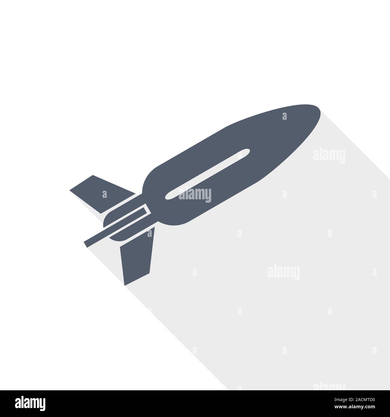missile vector icon, rocket, weapon, war concept flat design ...