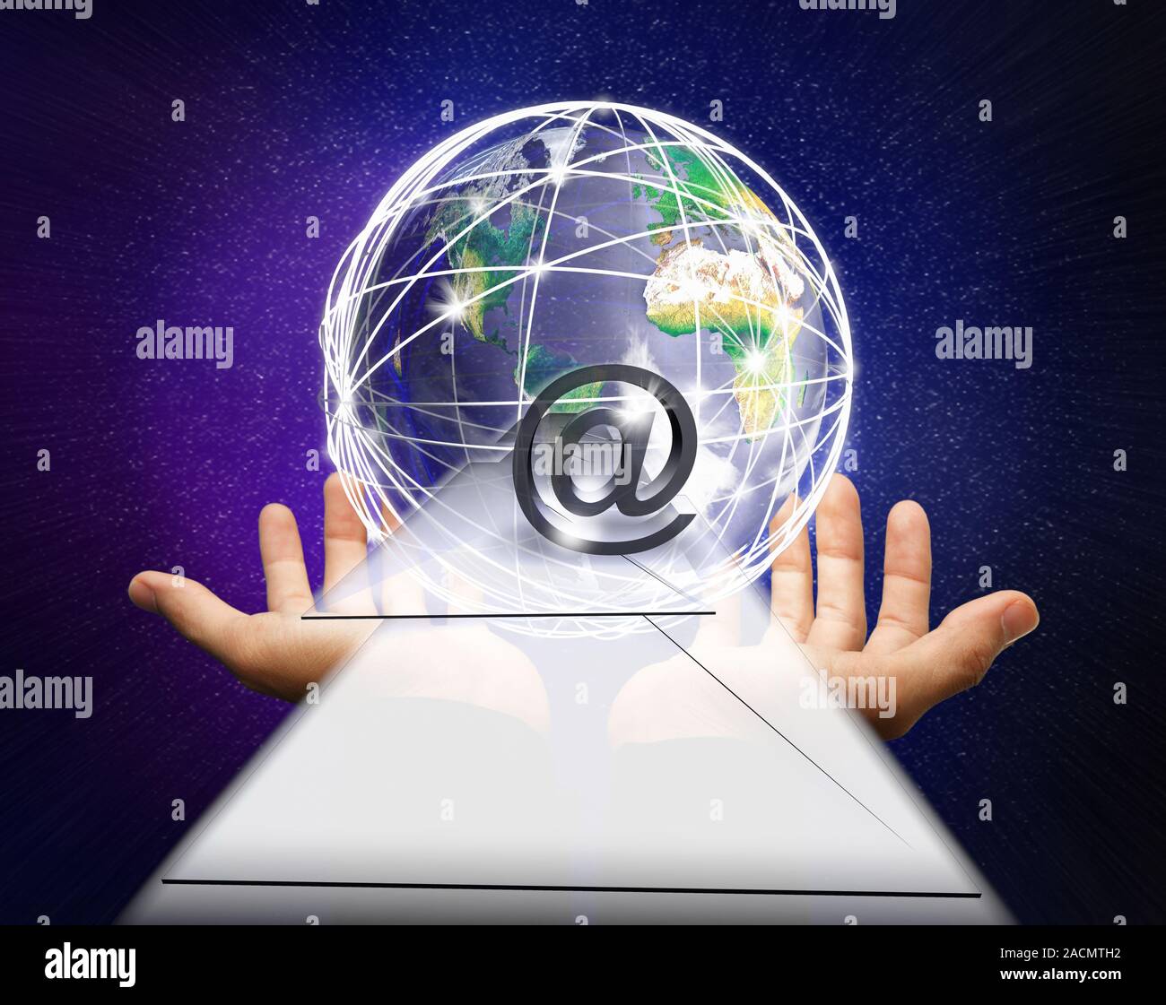 Hands world mail delivery hi-res stock photography and images - Alamy