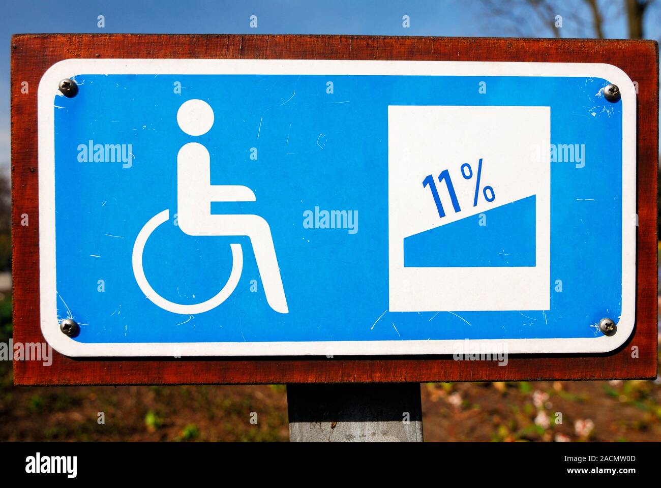 Wheelchair users warning sign. Sign warning wheelchair users of an ...