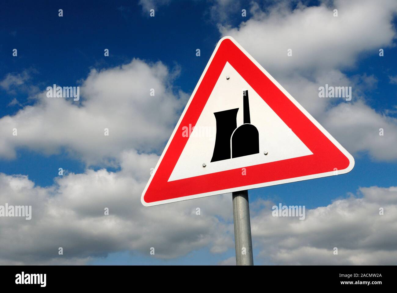 Power station traffic sign Stock Photo - Alamy