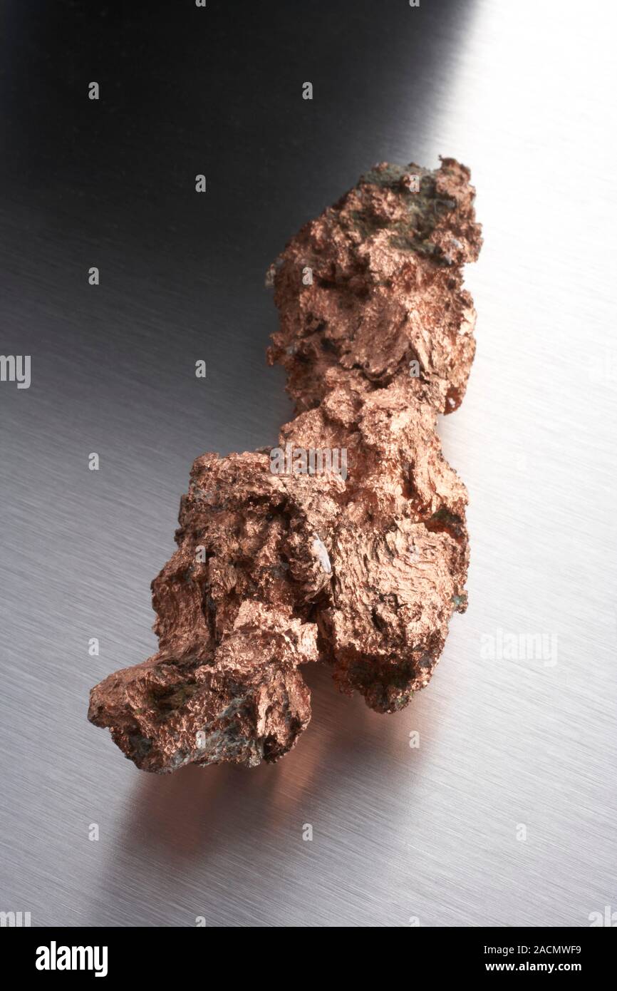 Native copper. Copper (Cu) is a transition metal element and one of ...