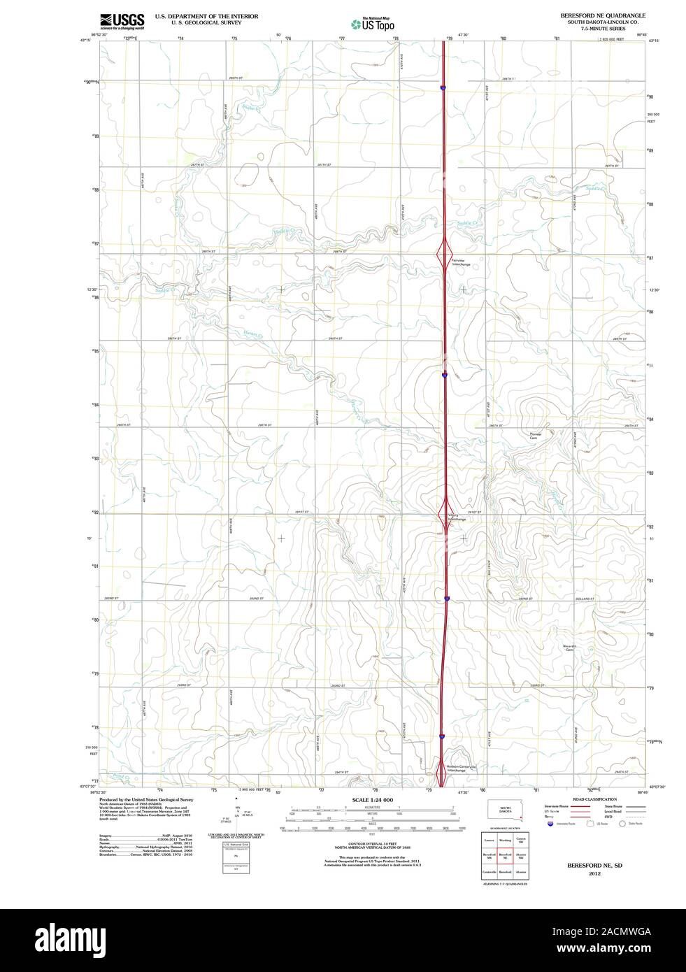 Map of beresford hi-res stock photography and images - Alamy