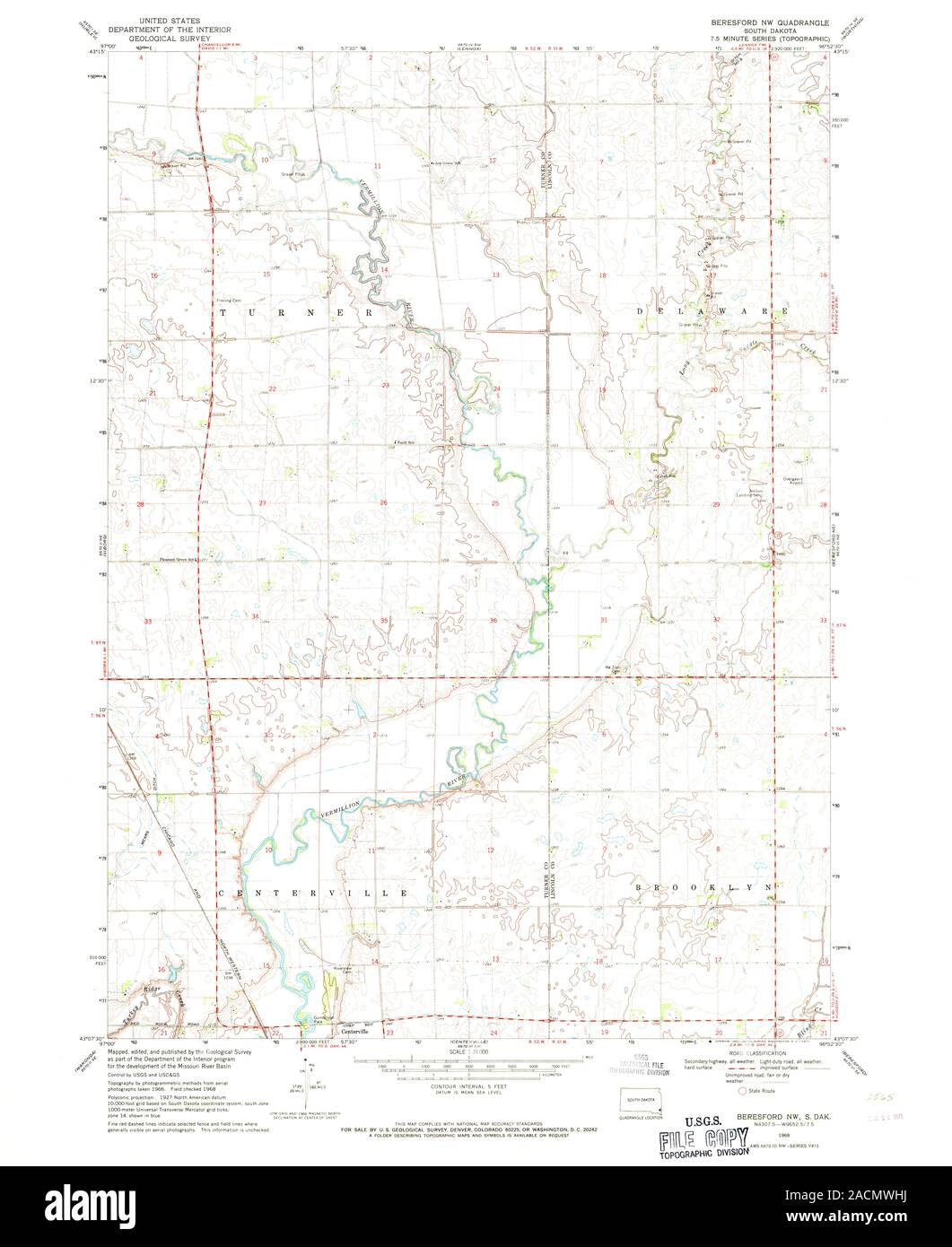 Map of beresford hi-res stock photography and images - Alamy
