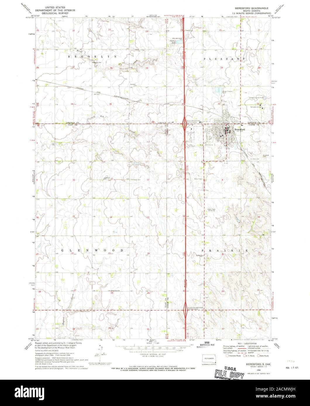 Map of beresford hi-res stock photography and images - Alamy