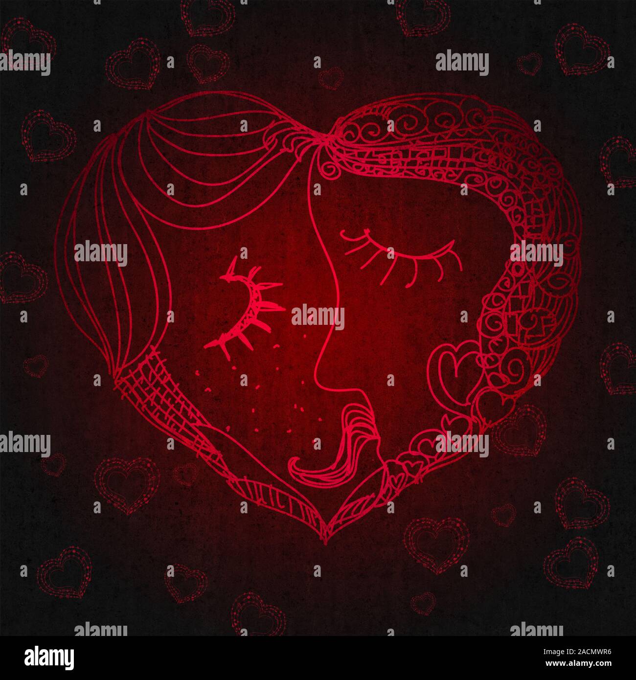 heart made of many different heart symbols Stock Photo - Alamy