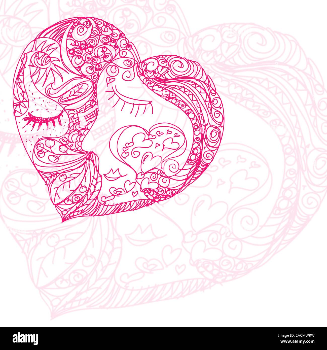 Love symbols set wedding hi-res stock photography and images - Alamy