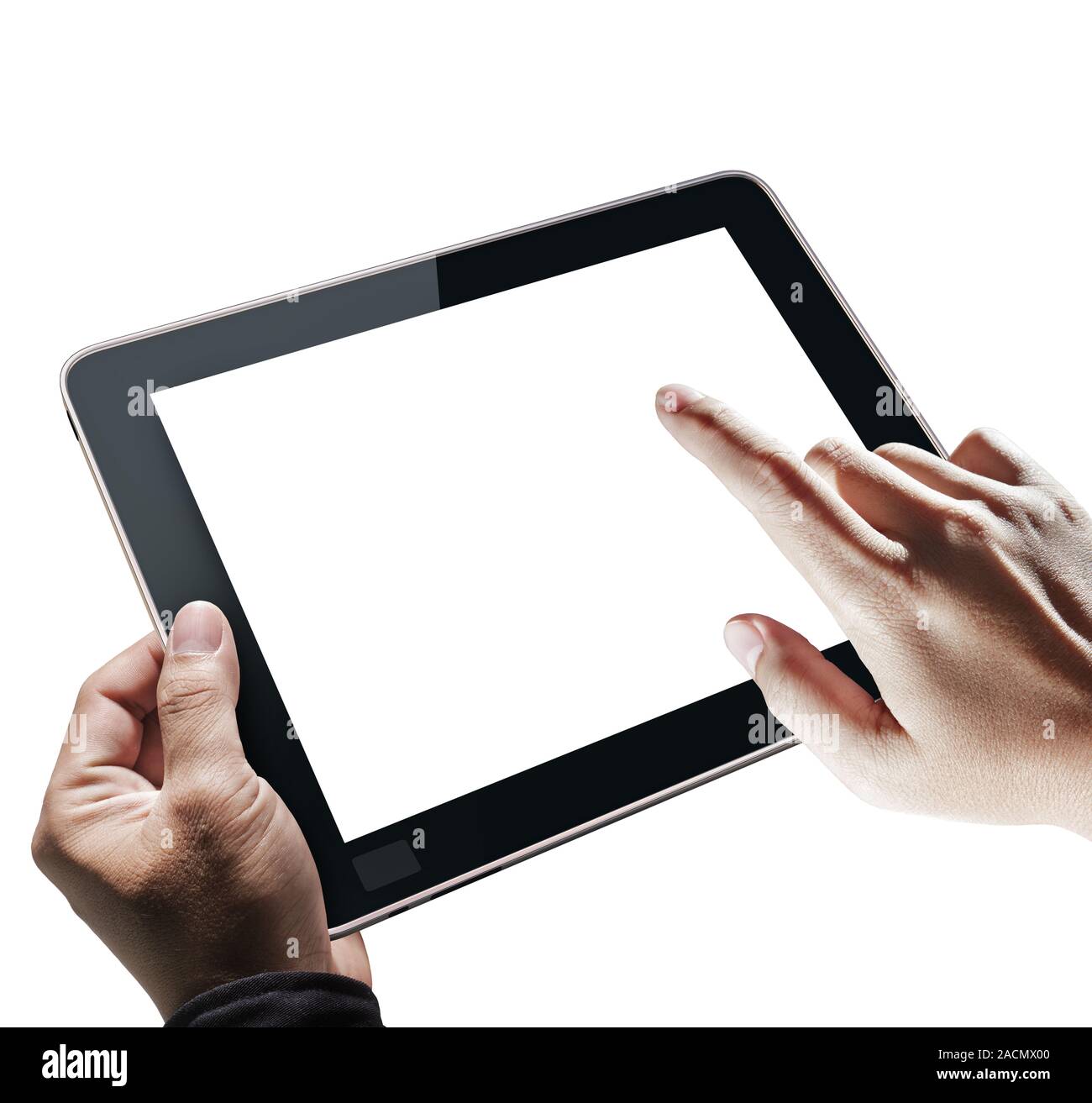 Hands holding tablet Stock Photo - Alamy