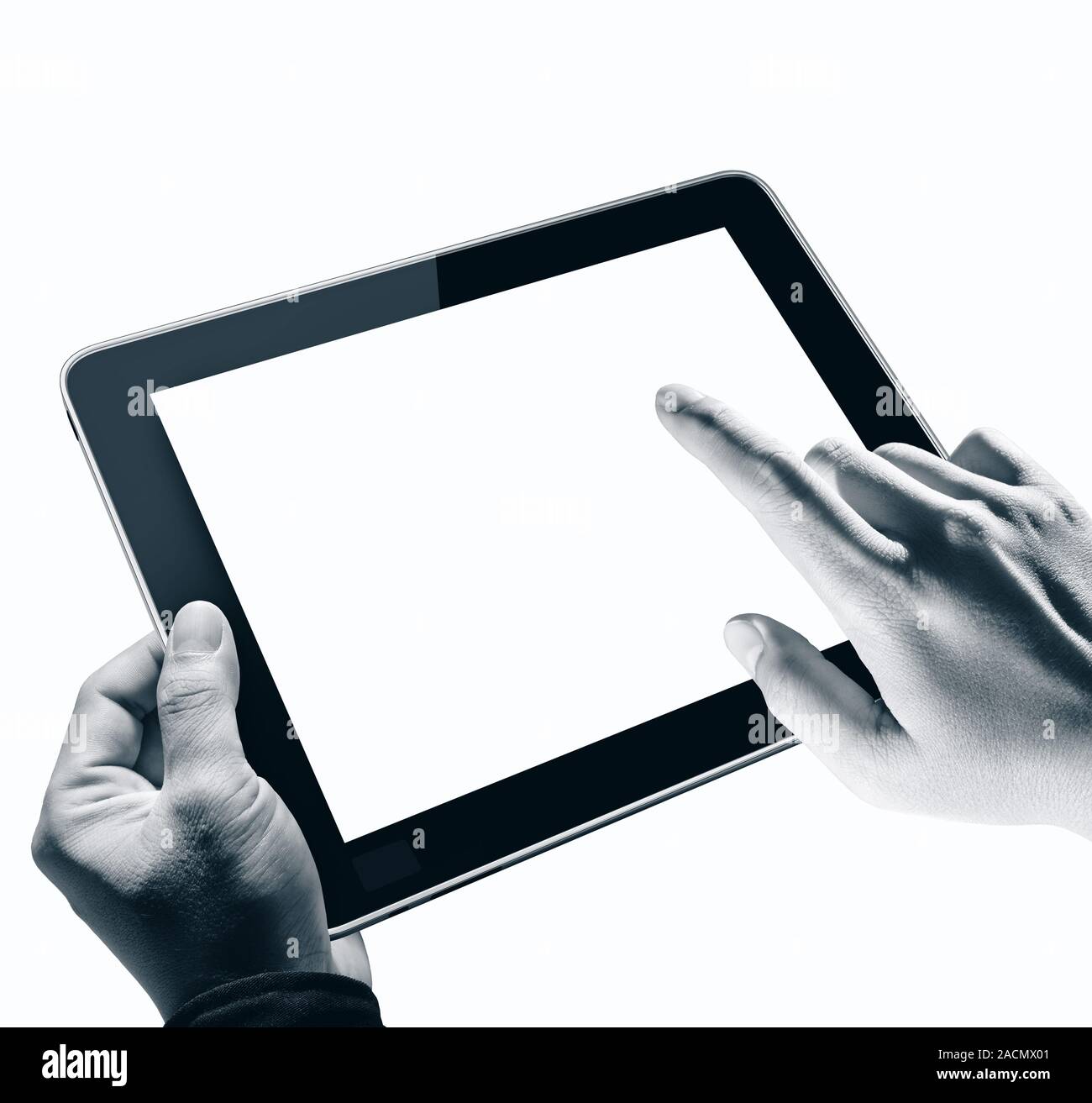 Hands holding tablet Stock Photo - Alamy