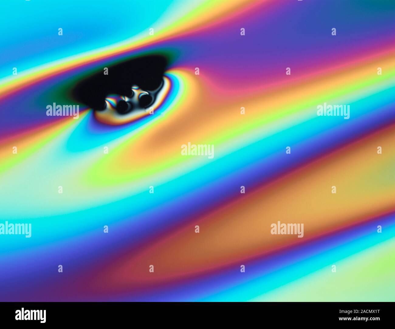 Micrograph of the surface of ferrofluid, taken with episcopic lighting ...