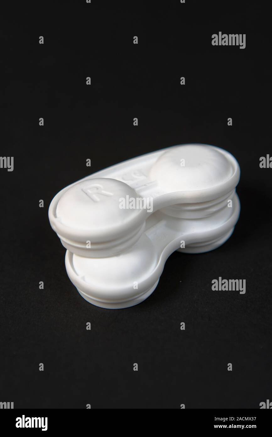 Contact lens temporary storage case for hard-type contact lenses ...