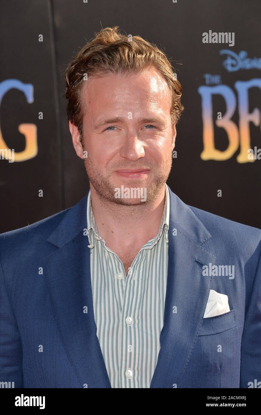 LOS ANGELES, CA. June 21, 2016: Actor Rafe Spall at the U.S. premiere ...