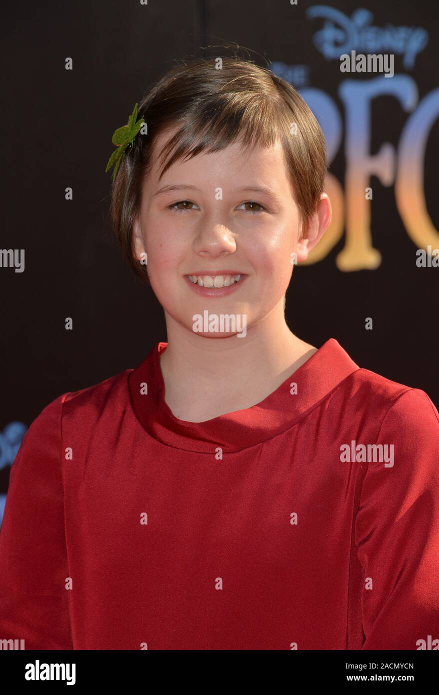 LOS ANGELES, CA. June 21, 2016: Actress Ruby Barnhill at the U.S ...