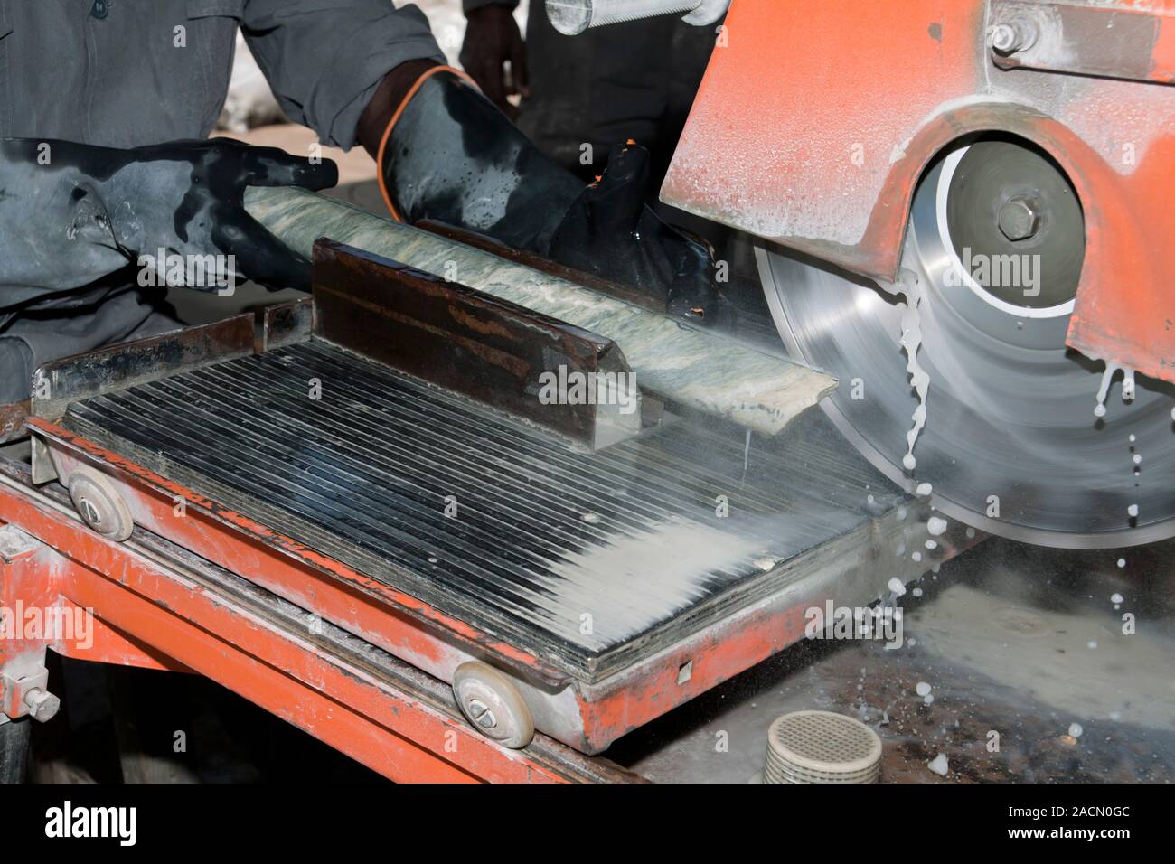 Mining core sample. Mineral core sample obtained during a mineral ...