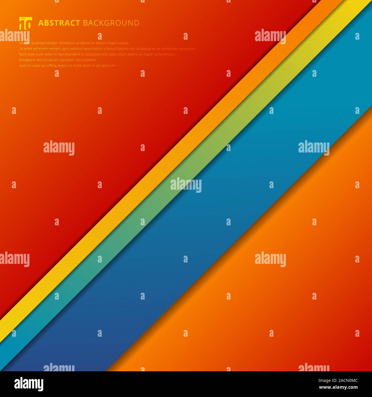 Abstract colorful 3D geometric diagonal lines background with space for ...