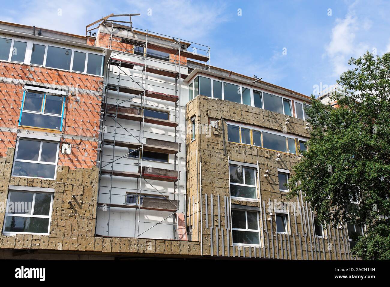 Thermal insulation for new shell of residential building Stock Photo ...