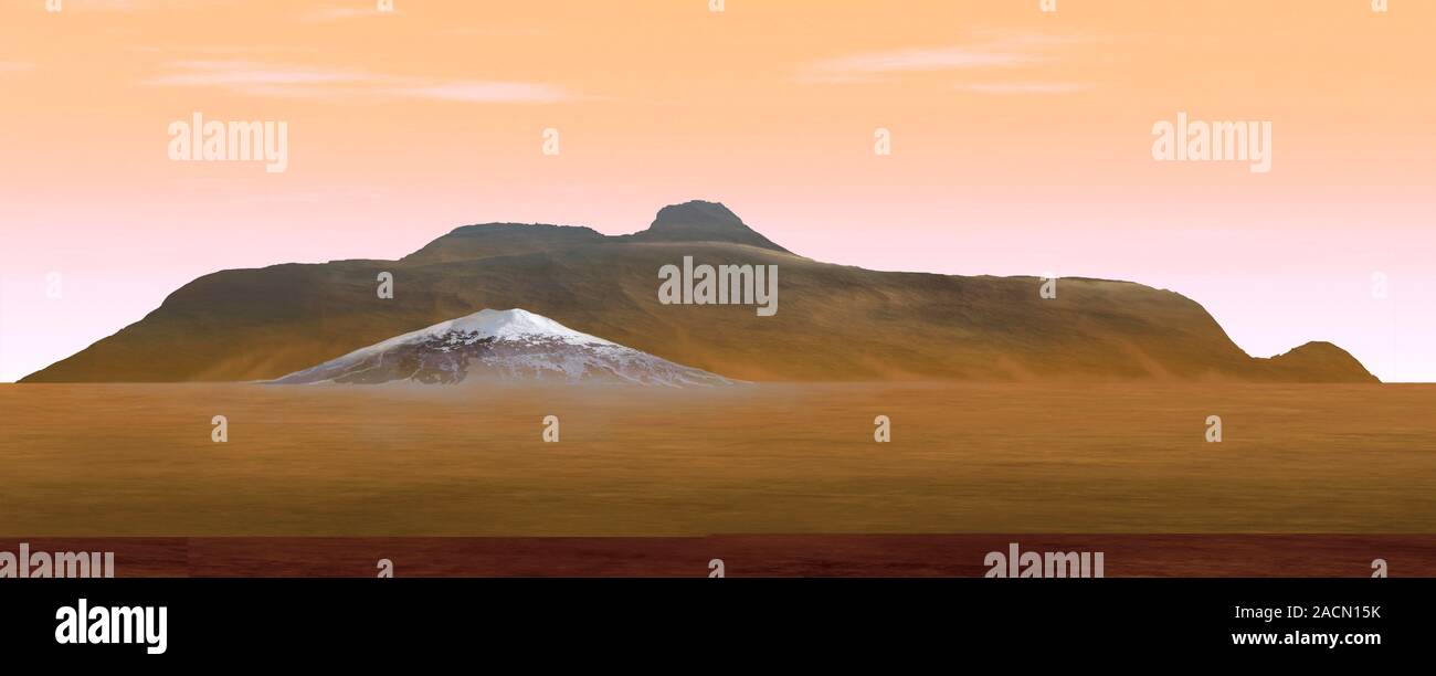 This image compares the height of Earth's Mount Everest with Olympus ...