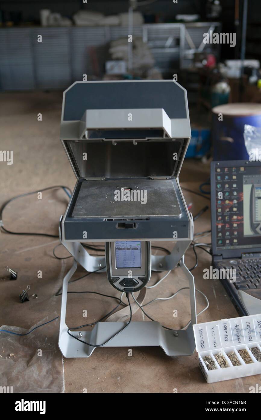 Portable X-ray fluorescence spectrometer. Niton X-ray fluorescence (XRF ...