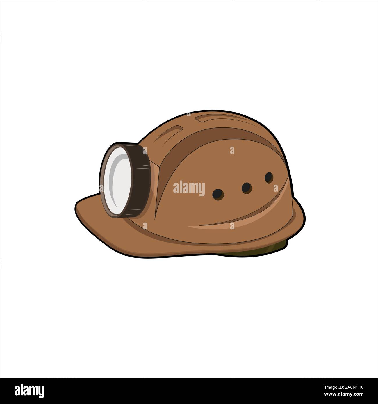 Miner helmet. head protection. Hat with flashlight for coal mining ...