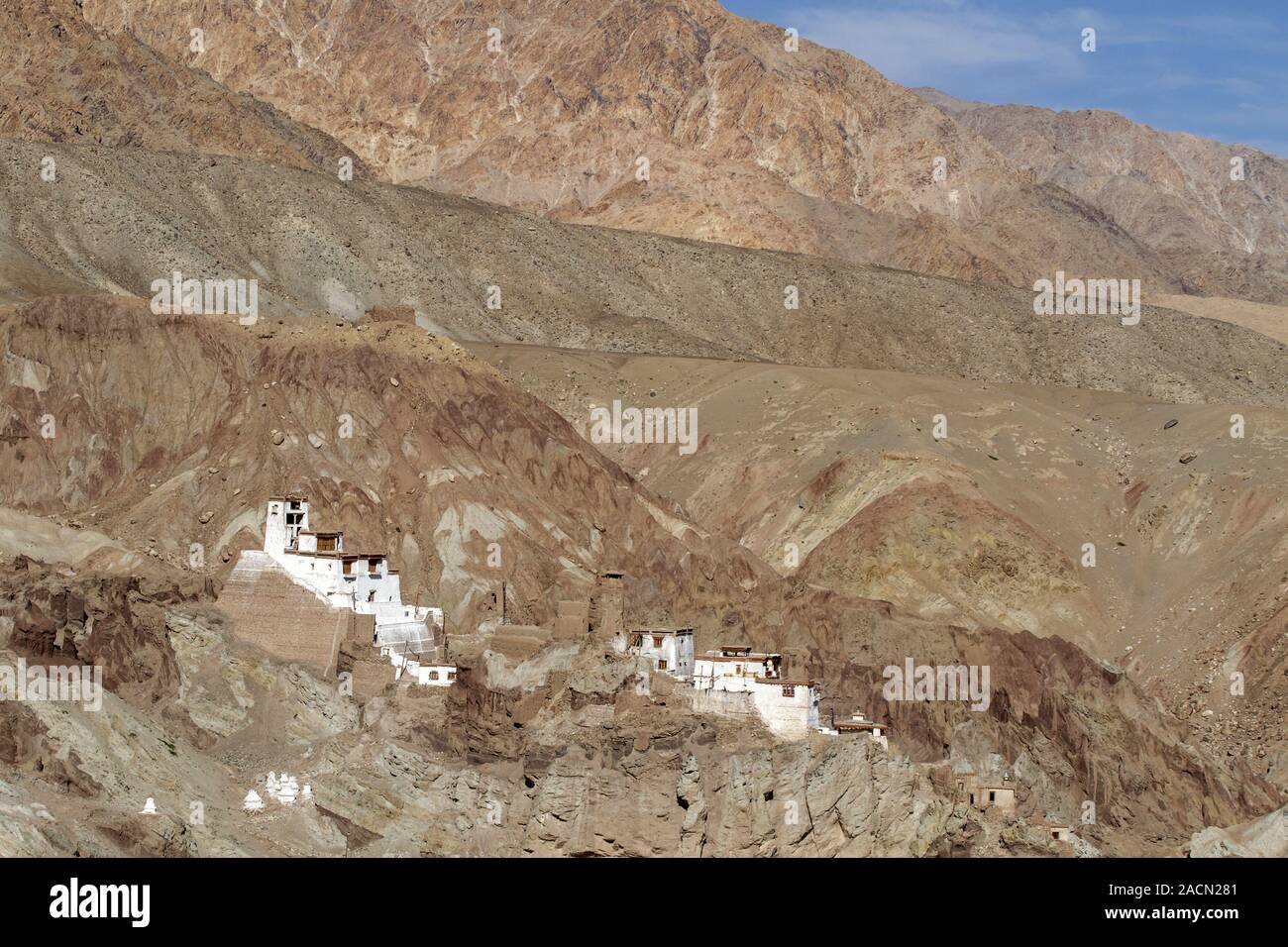 The Buddhist monastery Basgo in Ladakh, North India Stock Photo - Alamy