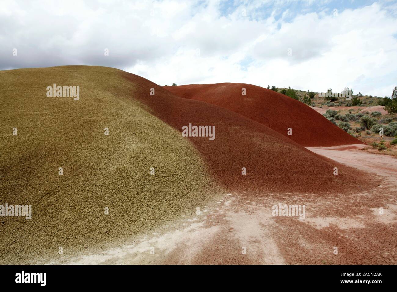 Painted Hills. Strata (layers) of sediments exposed at the Painted ...