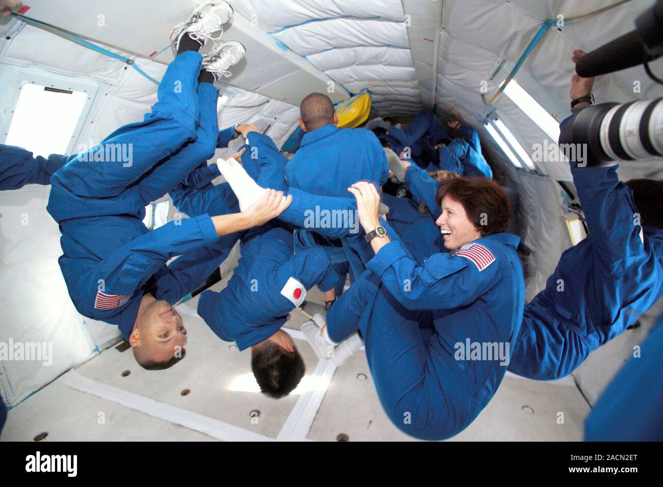 Astronaut students training in free-fall. Astronaut candidates from ...