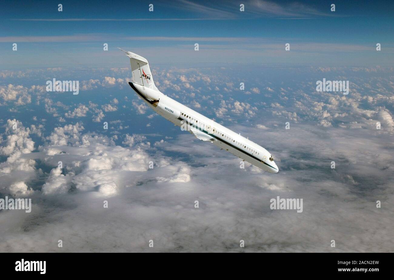 NASA's C-9 zero-gravity aeroplane on the downwards descent portion of a ...