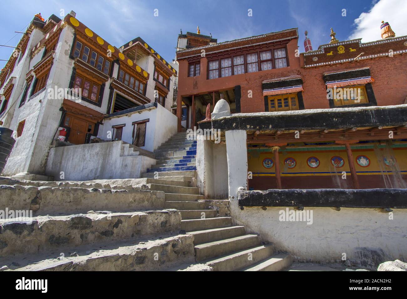 The Buddhist monastery Diskit in Ladakh, North India Stock Photo - Alamy