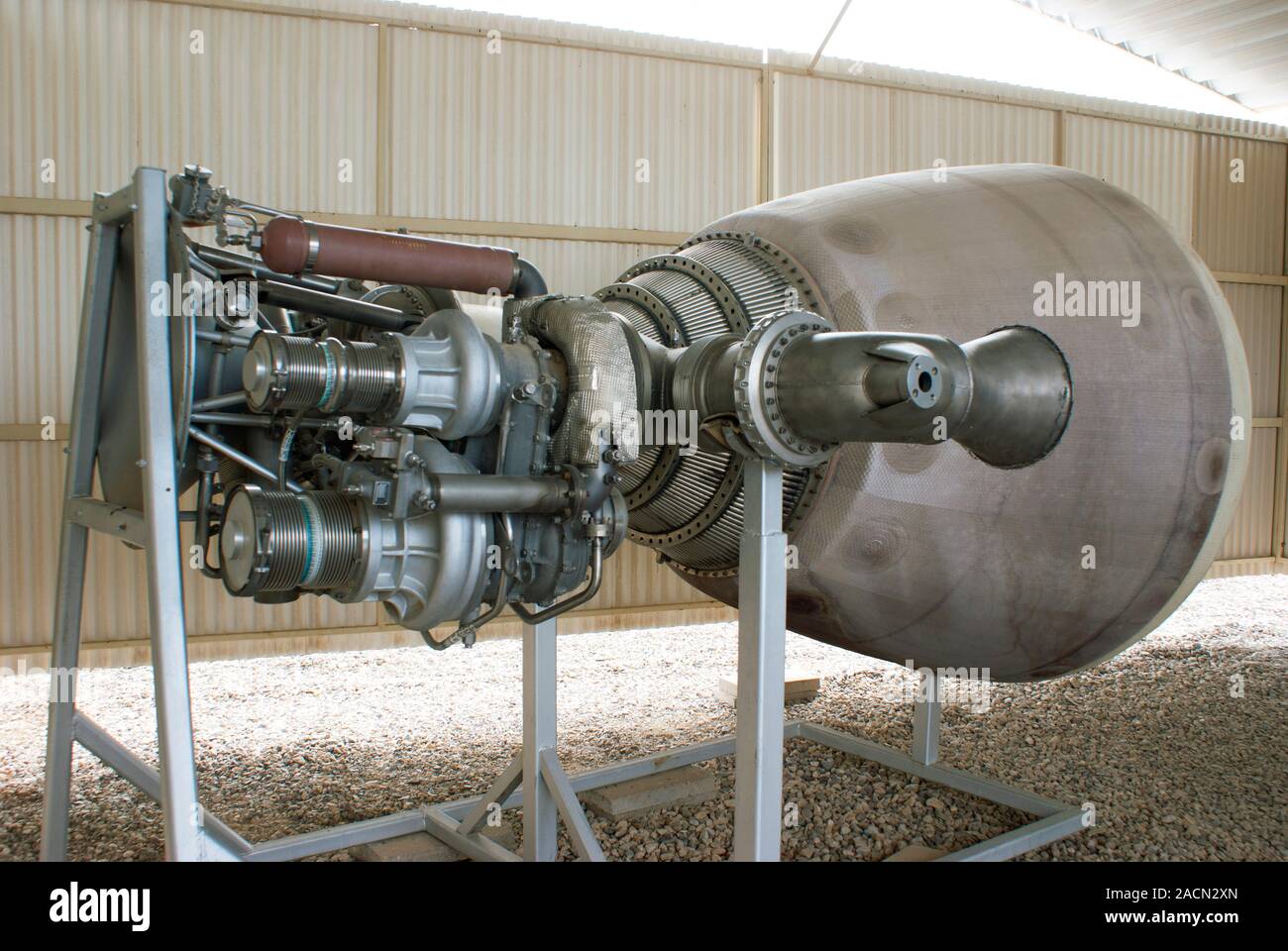 Rocket engine at Titan missile museum near Tucson, Arizona. The silo ...