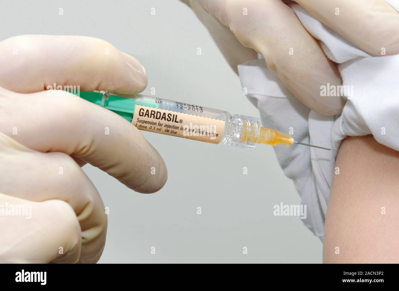 Gardasil cervical cancer vaccine injection. This vaccine protects ...